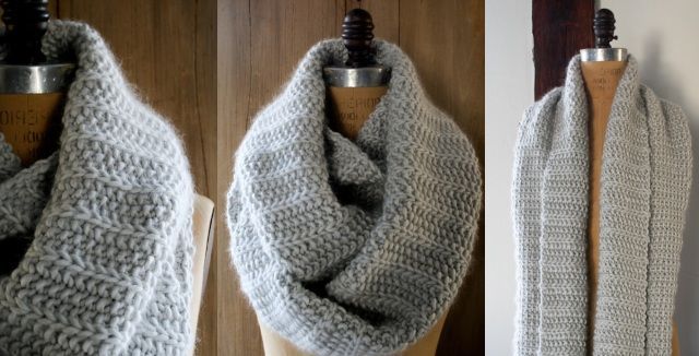 Вязаный шарф снуд