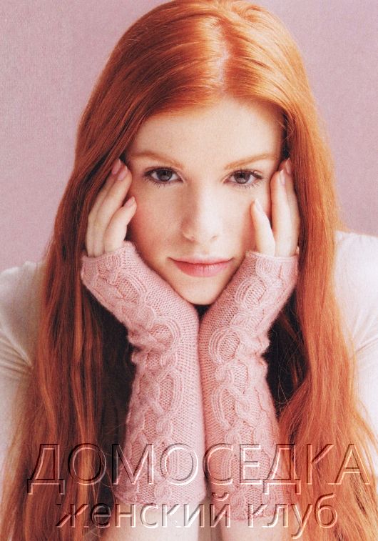 Вязание спицами митенки