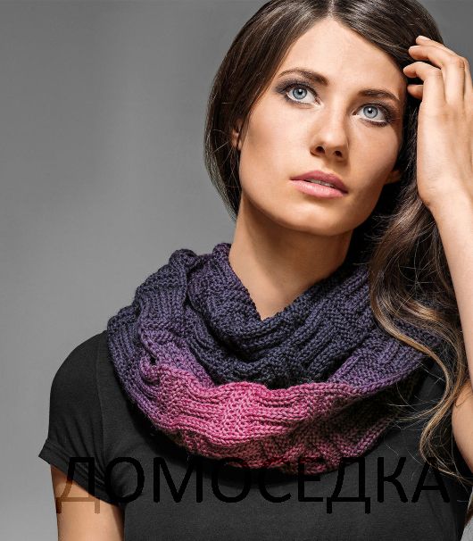 Снуд рельефным узором