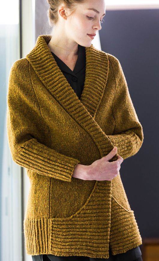 Модный вязаный кардиган